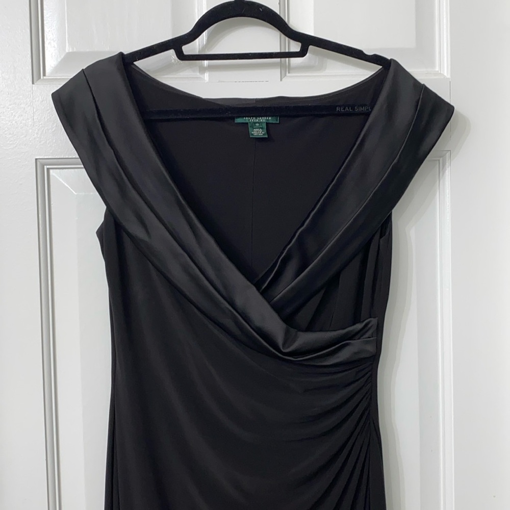 Lauren Gorgeous Black Tie Dress With Deep Cut Front S… - Gem